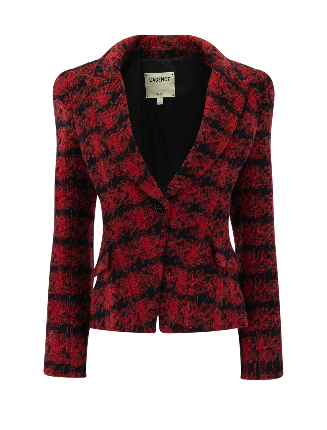 kaisley blazer in red and black houndstooth – Twigs
