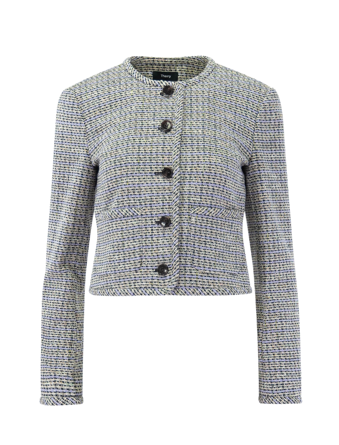 stripe tweed jacket in lavender multi – Twigs