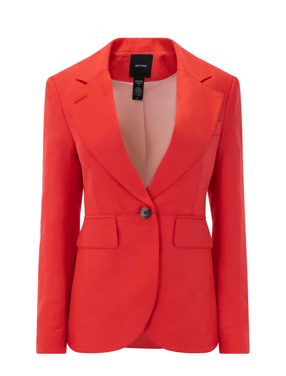 seamed blazer in poppy – Twigs